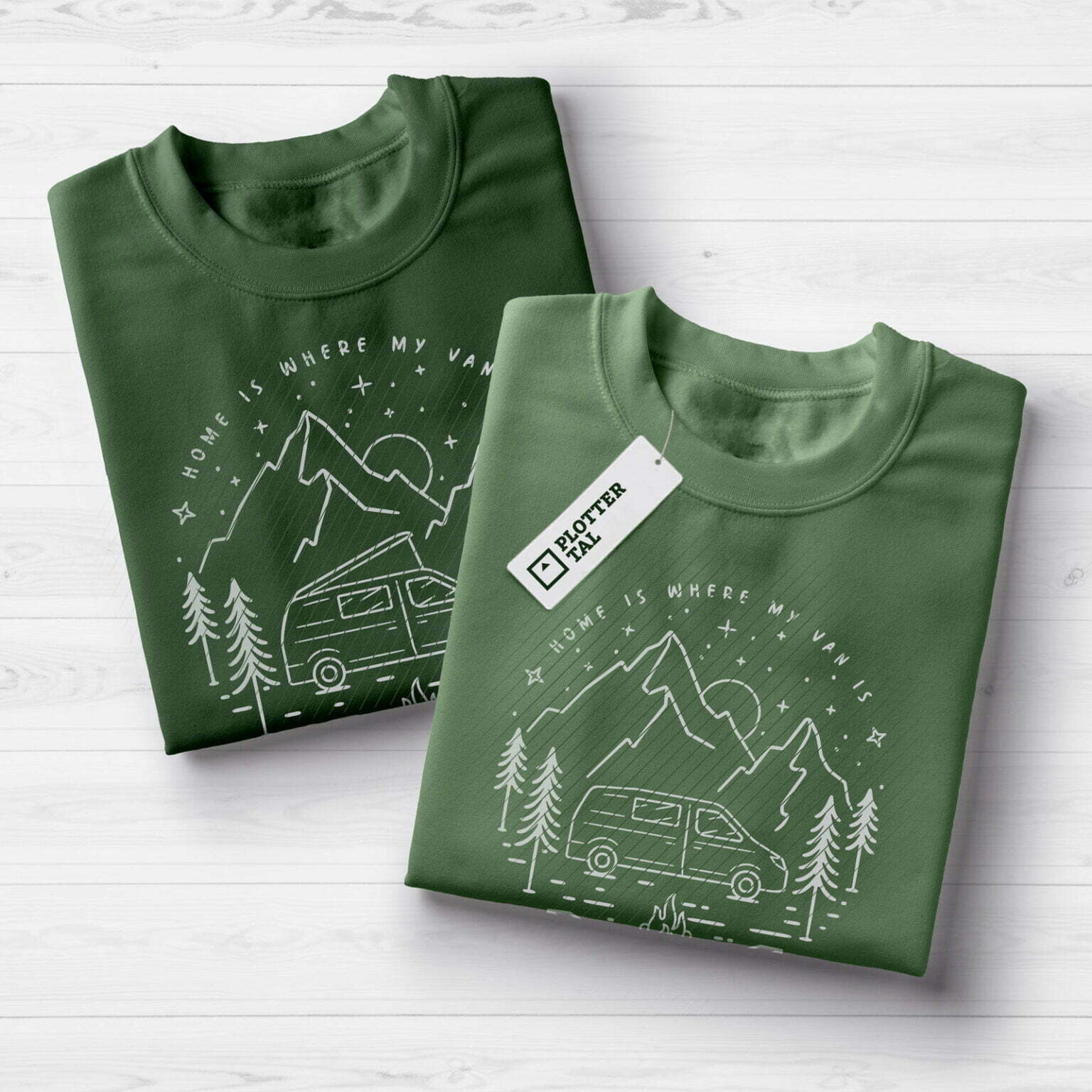 Plotterdatei Camping Mobile: Van, Wohnwagen, Wohnkabine, Wohnwagen