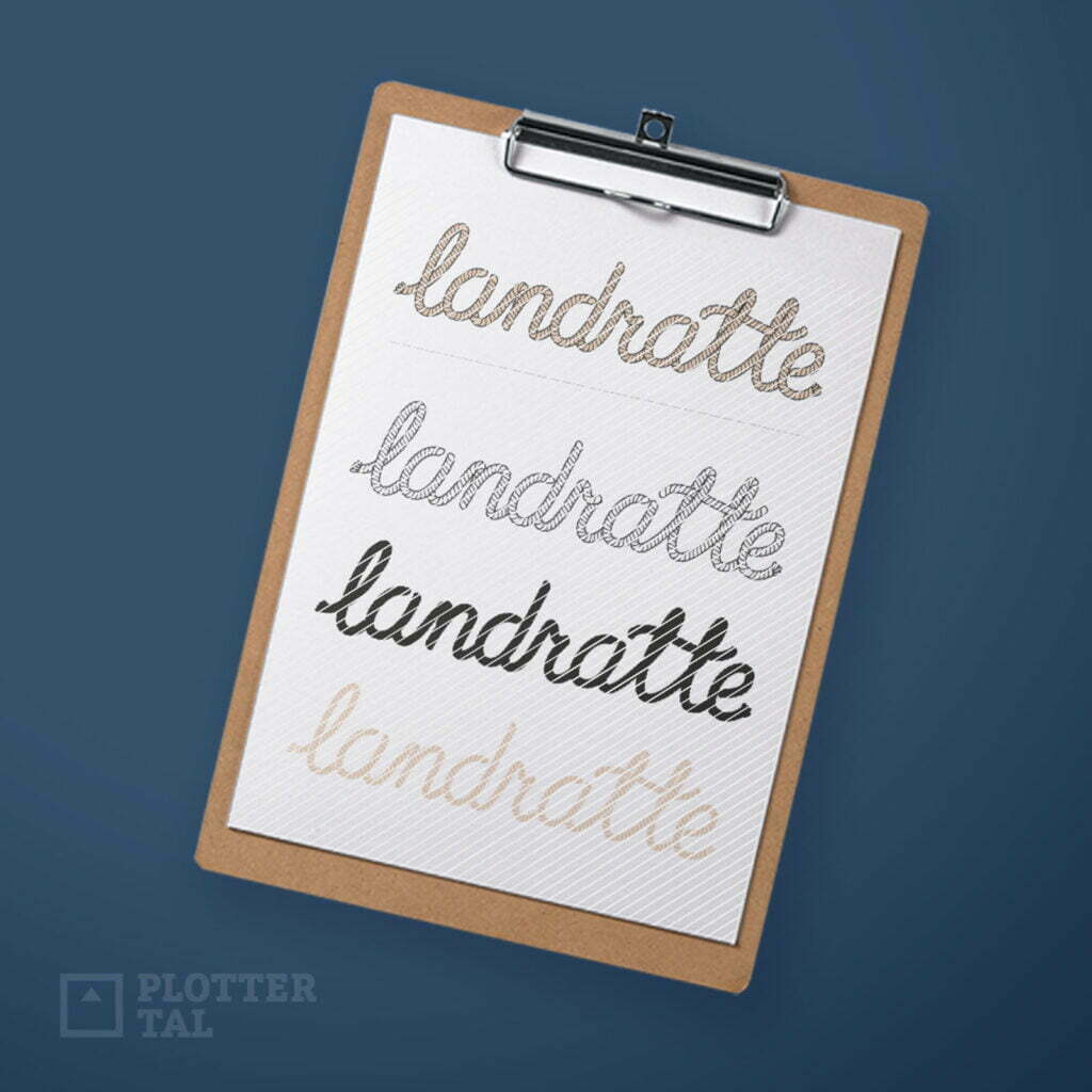 landratte | Maritime Plotterdatei mit Seilschrift