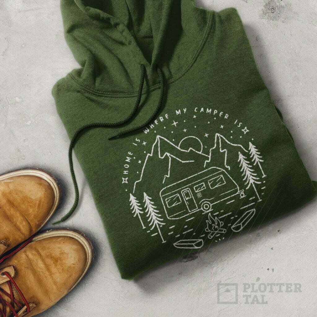 Plotterdatei Camping: Wohnwagen Camper | PLOTTERTAL