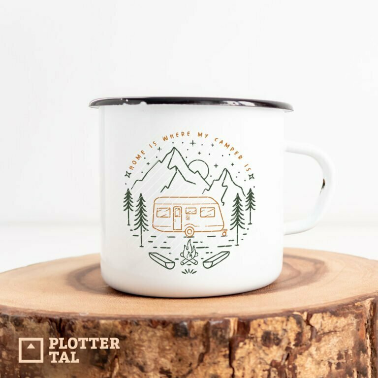 Plotterdatei Camping: Wohnwagen Camper | PLOTTERTAL