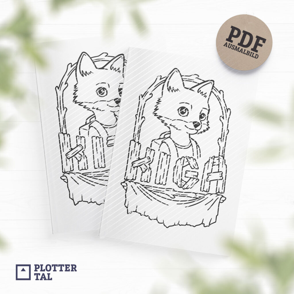 Plotterdatei Kindergarten Fuchs | Kiga und Kita Wildling